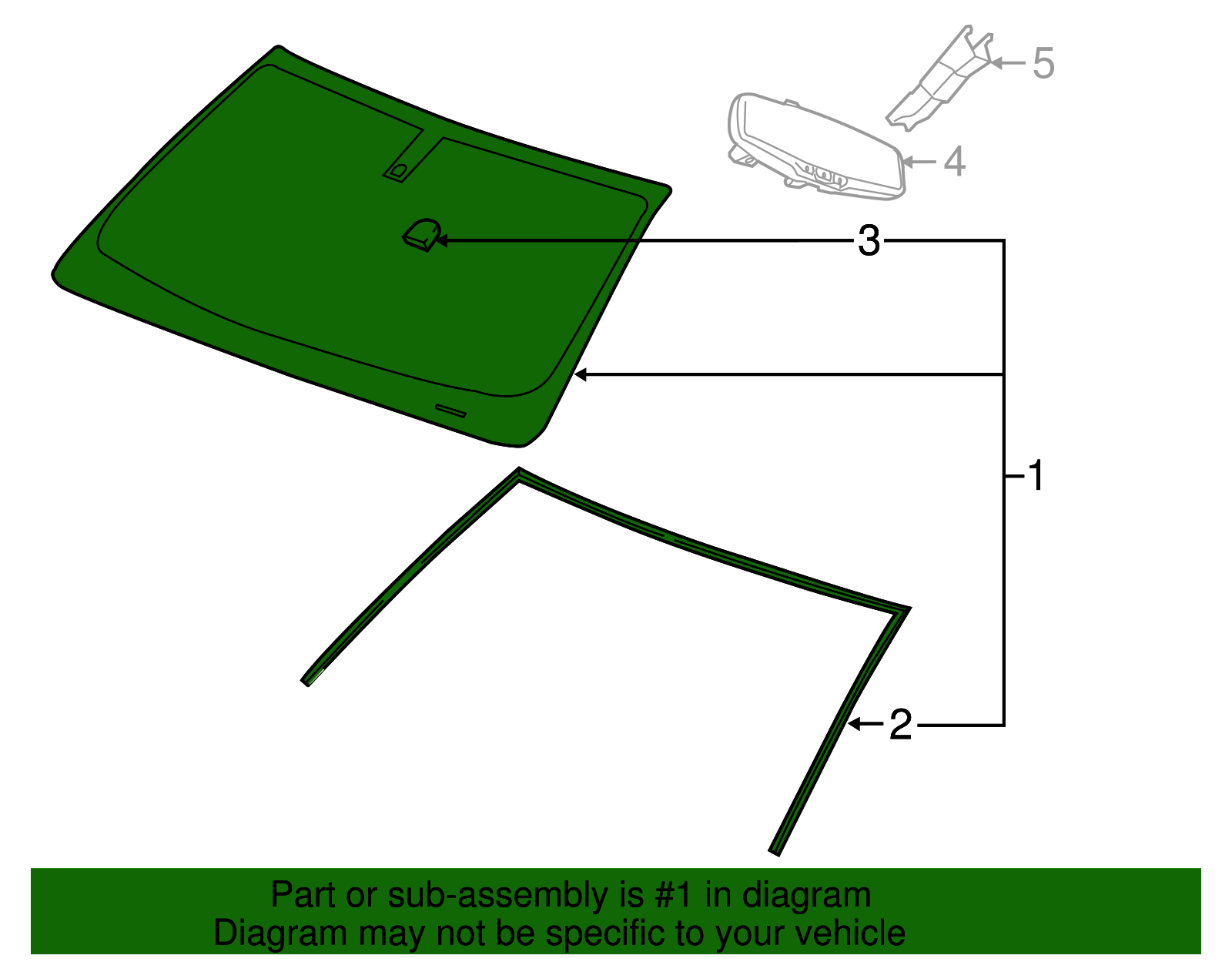 2015-2020 GM Windshield 84352103 | NewGMParts.com