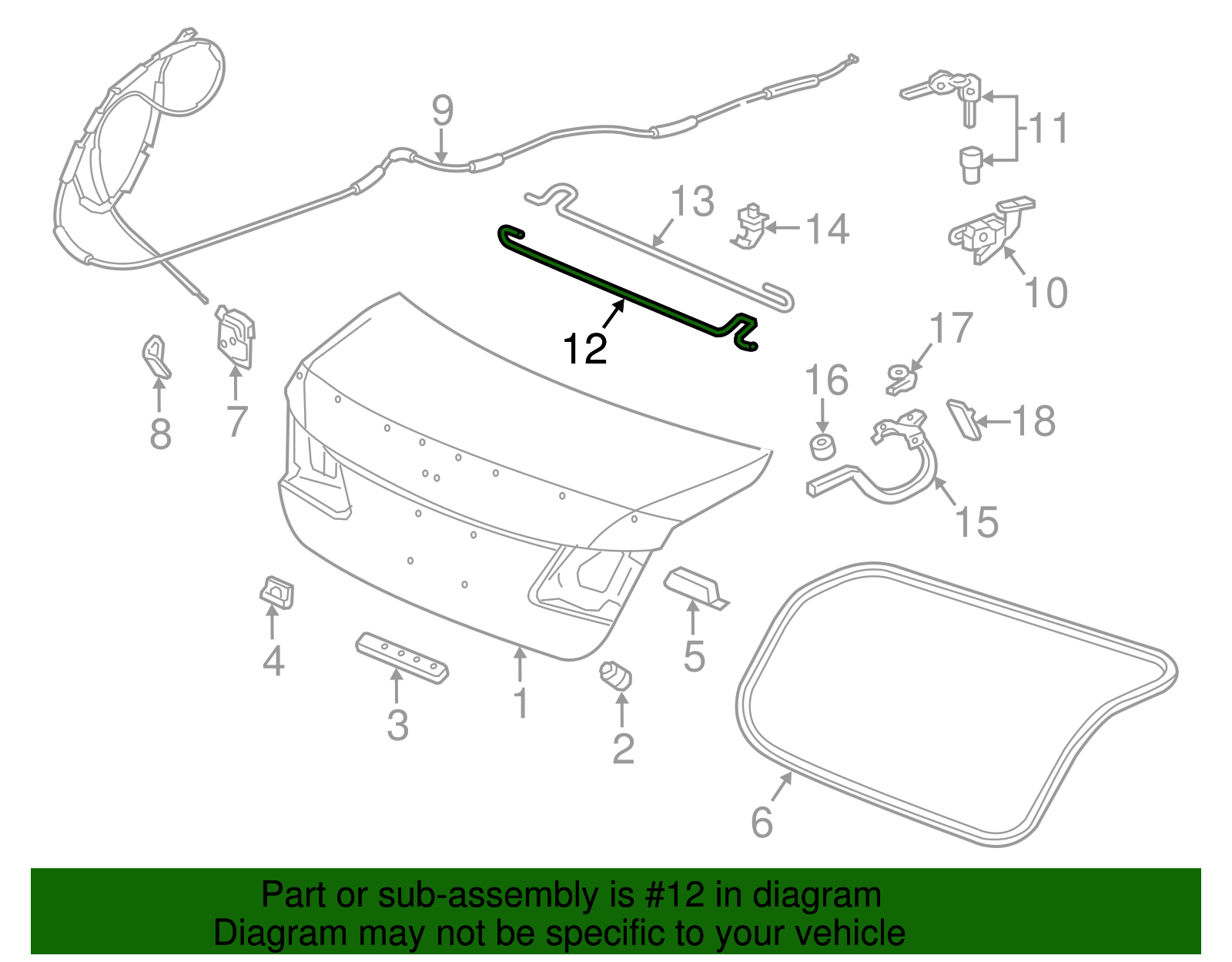 OEM 2013-2017 Honda Accord Torsion Spring 74871-T2A-A00 | Honda ...