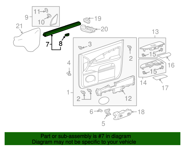 2004-2009 Lexus Door Window Belt Weatherstrip 68171-48032 ...