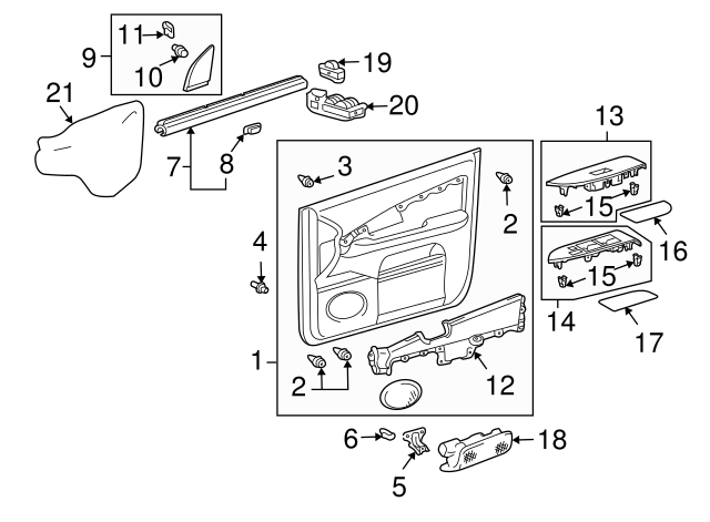 2004-2009 Lexus Door Window Belt Weatherstrip 68171-48032 ...
