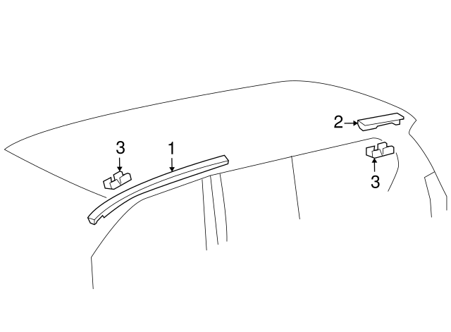 75561-02020 - Drip Molding Clip For 2004-2023 Lexus | Lexus OE Parts