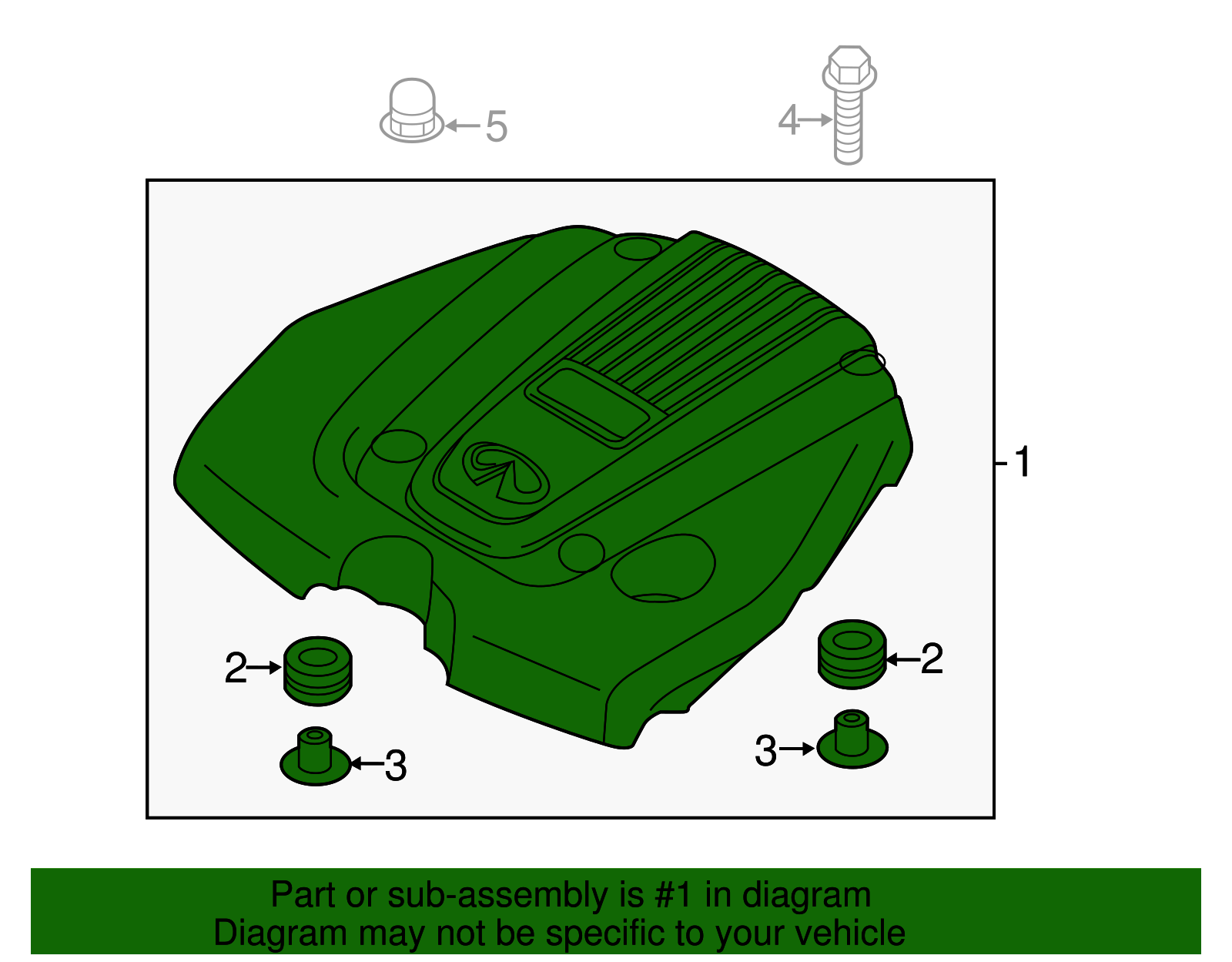 2014-2018 Infiniti Q70 Engine Cover 14041-1MG1A | Infiniti of Orland Park