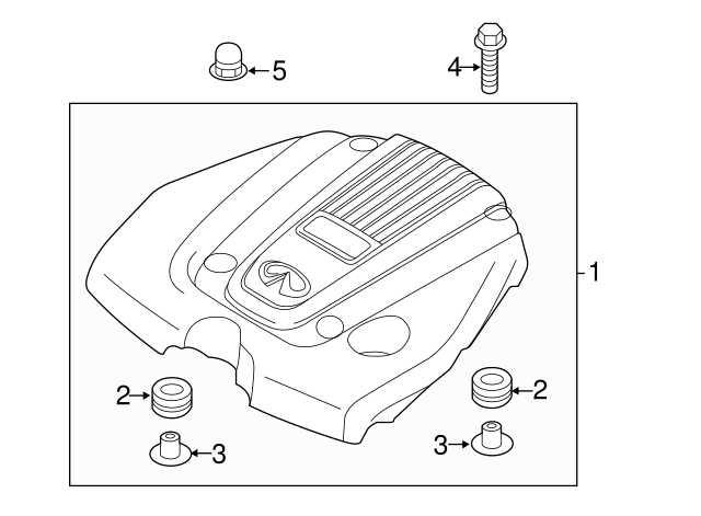 14041-1MG1A - Engine Cover 2014-2018 Infiniti Q70 | AutoNation Parts
