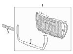 2021-2022 GMC Galvanized Silver Front Grille 84835783 | GMPartsDirect.com