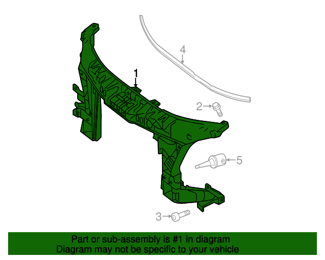 Genuine OEM Radiator Support | 906-880-04-03 | Fits Select 2014-2018 ...