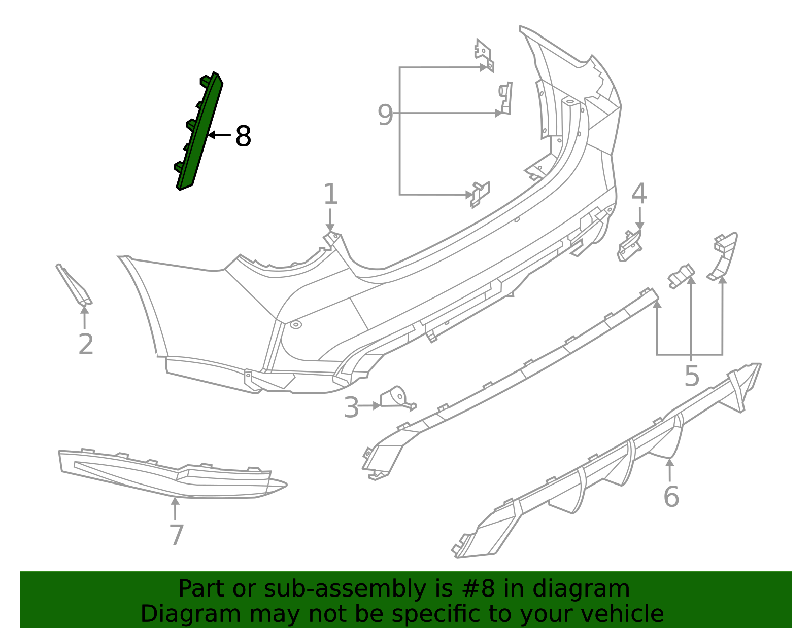 63148081815 - 2021-2024 BMW Reflector (63-14-8-081-815) | Parts ...