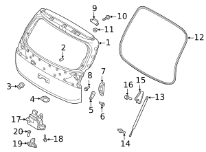 2020 Kia Telluride Lift Gate 72800-S9100 | TascaParts.com
