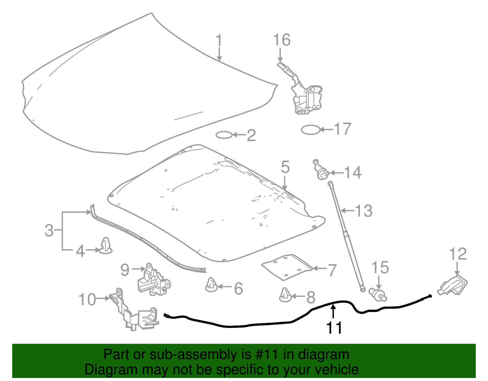 53630-53120 - High-Quality Hood Release Cable for 2022-2024 Lexus IS500 ...