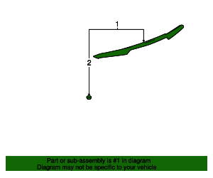 2014-2019 Chevrolet Corvette Spoiler, Rear Blade 22967771 | GM Parts Center