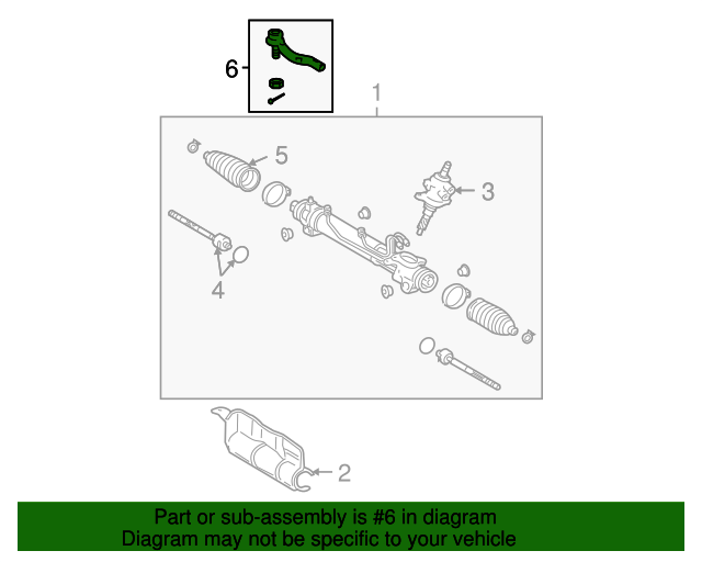 2003-2012 Toyota Outer Tie Rod 45470-09040 | OEM Parts Online
