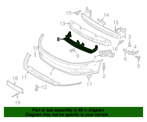 3C8-807-571 - Center Support 2013-2017 Volkswagen CC | Volkswagen Parts ...
