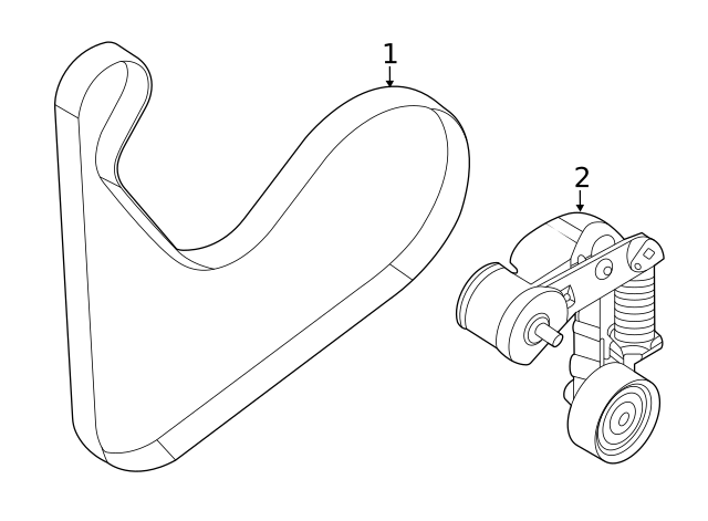 Genuine Serpentine Tensioner for 2020-2022 Hyundai | Part# 25280-2M000 ...