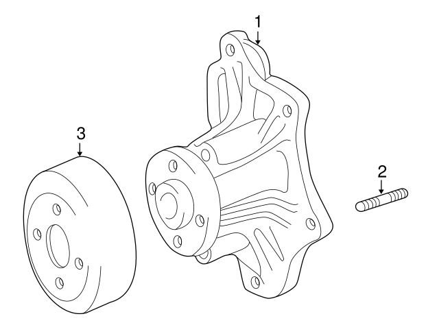 2002-2012 Toyota Engine Water Pump 161000h010 | Toyota Parts Center