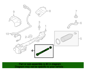 2017-2025 Jaguar Inner Tie Rod T4A12527 | JaguarParts.com