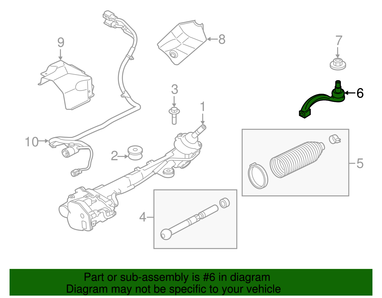 2017-2023 Jaguar Outer Tie Rod T4A28746 | Jaguar Parts Direct