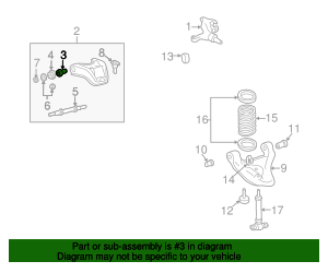 1984-2005 GM (s)bushing 15980176 GM | GMPartsDirect.com