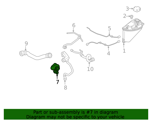 17129894786 - 2019-2023 BMW Upper Hose (17-12-9-894-786) | BMW of South ...