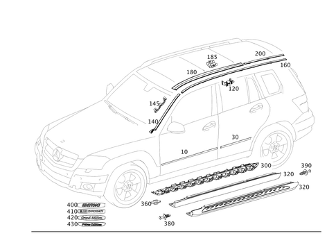 Exterior Detachable Parts for 2013 Mercedes-Benz GLK 350 | Mercedes ...