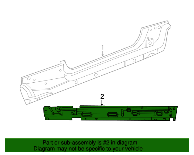 2018-2023 Jeep Wrangler Rocker Reinforced 68566519aa | TascaParts.com