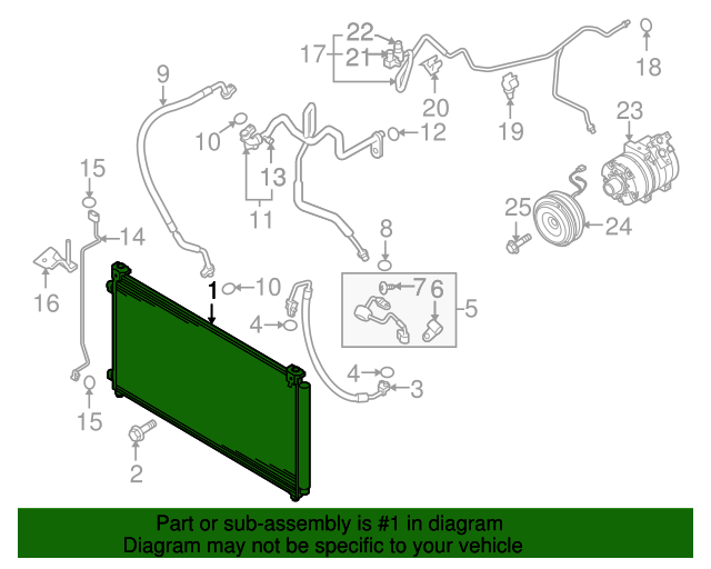TK21-61-480 - Condenser 2013-2015 Mazda CX-9 | AutoNation Parts