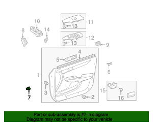 90901-89021 - Trim Panel Assembly Grommet - 1999-2006 Lexus | MyLexusParts