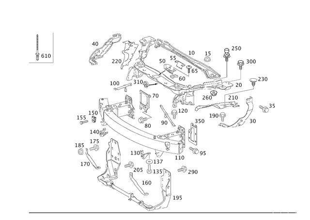 1954-2025 Mercedes-Benz Hexagon Head Bolt 910105-010013 | World ...