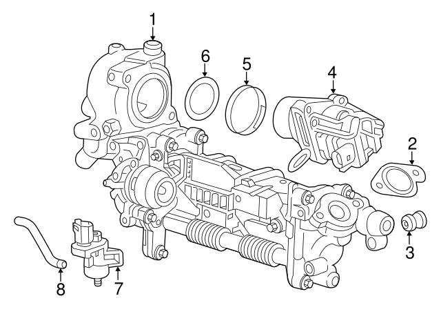 2017-2019 GM Exhaust Gas Recirculation (EGR) Valve 55570005 ...