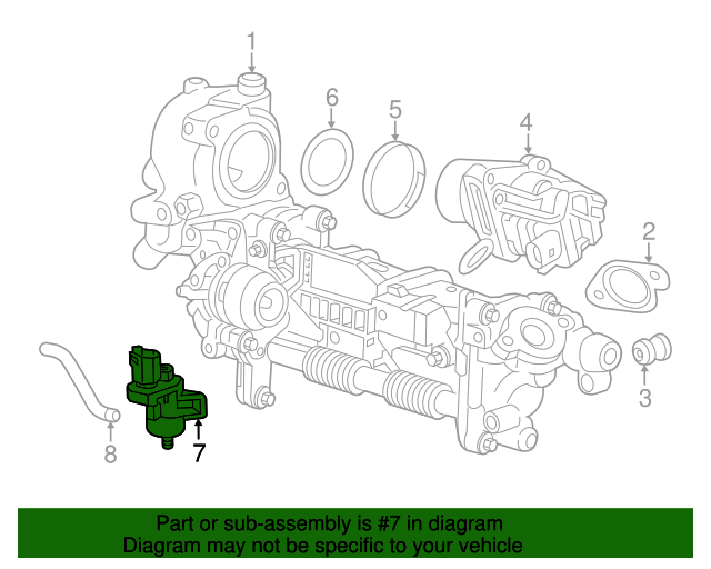 2017-2022 GM EGR Vacuum Regulator Solenoid Valve 55574896 GM ...