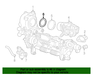 2017-2019 GM Exhaust Gas Recirculation (EGR) Valve Seat Gasket 55577389 ...