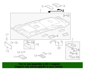 63381-60010 - Headliner Retainer - 2008-2020 Toyota Land Cruiser | OEM ...