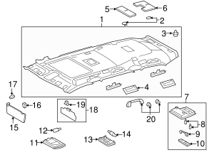 74336-52010 - Sun Visor Mounting Clip 2008-2021 Toyota | Group 1 Auto Parts