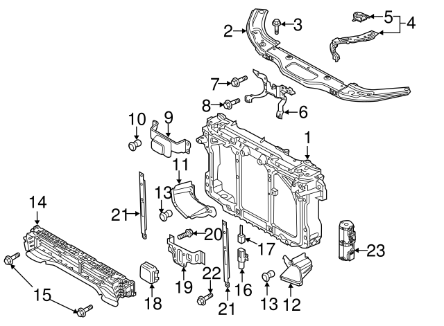 2017 Mazda 6 OEM NEW 2017 Mazda 6 Radiator Support Tie Bar Member ...