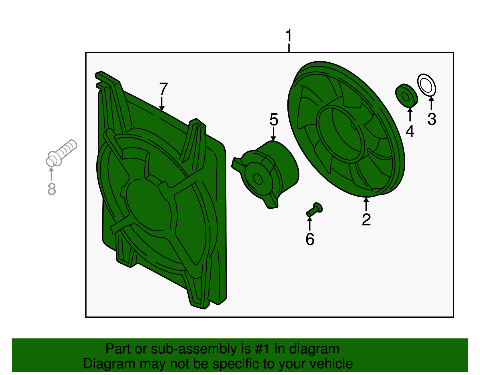 Genuine Fan Assembly for 2001-2003 Hyundai Elantra | Part# 97730-2D100 ...