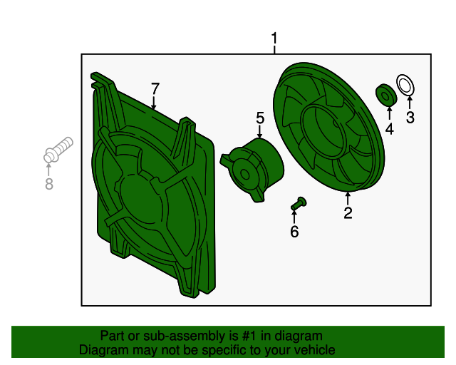 2001-2003 Hyundai Elantra Fan Assembly 97730-2D100 | Hyundai Wholesale ...