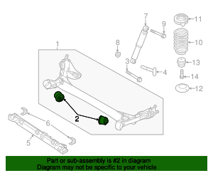 2012-2017 Hyundai Accent Axle Beam Bushing 55160-1R000 | OEM Parts Online