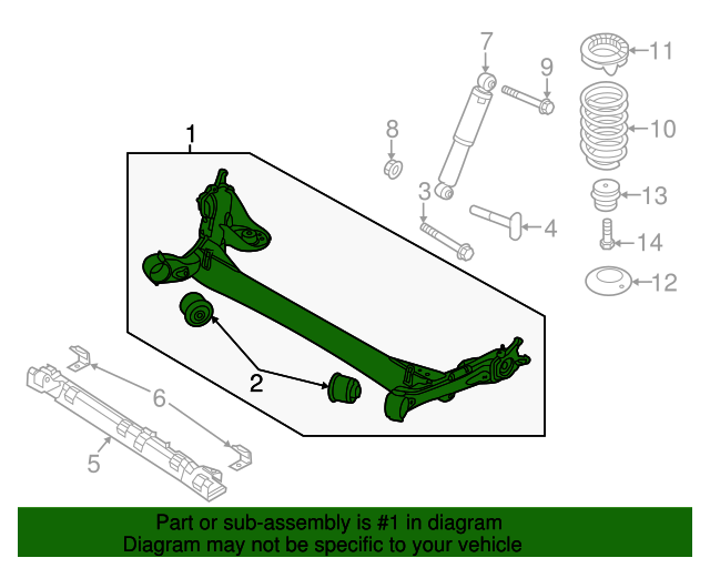 2012-2017 Hyundai Accent Axle Assembly 55100-1R000 | OEM Parts Online