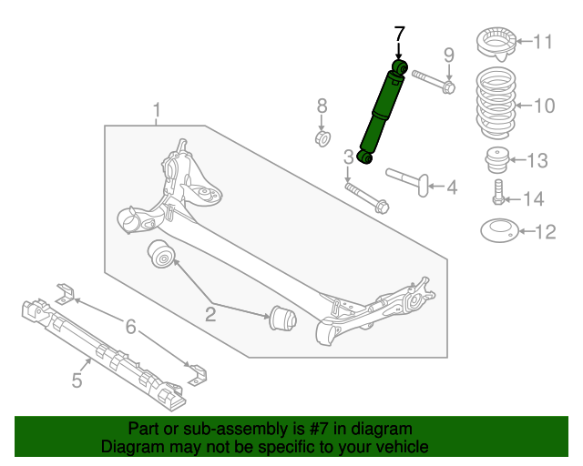 2012-2017 Hyundai Accent Shock Absorber 55300-1R300 | OEM Parts Online