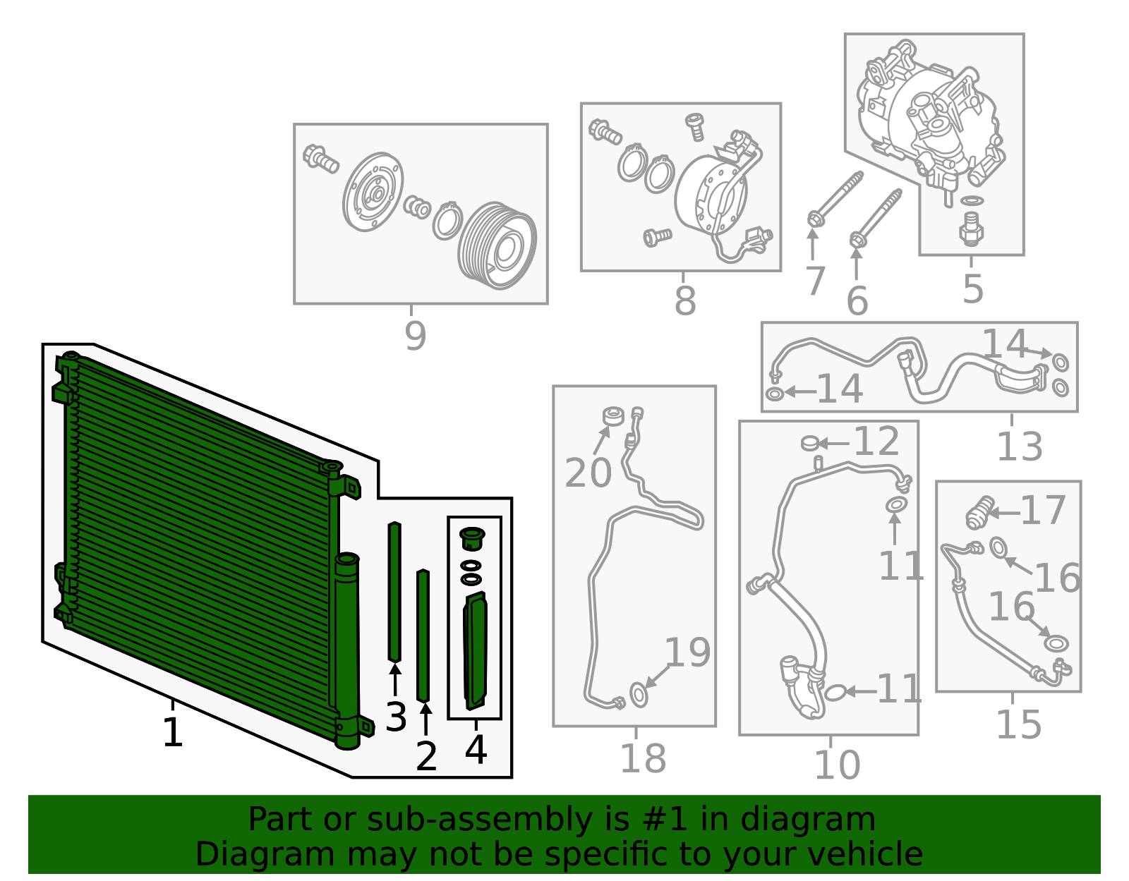 80100-TBA-A02 - Condenser 2016-2021 Honda Civic | Honda Parts Online