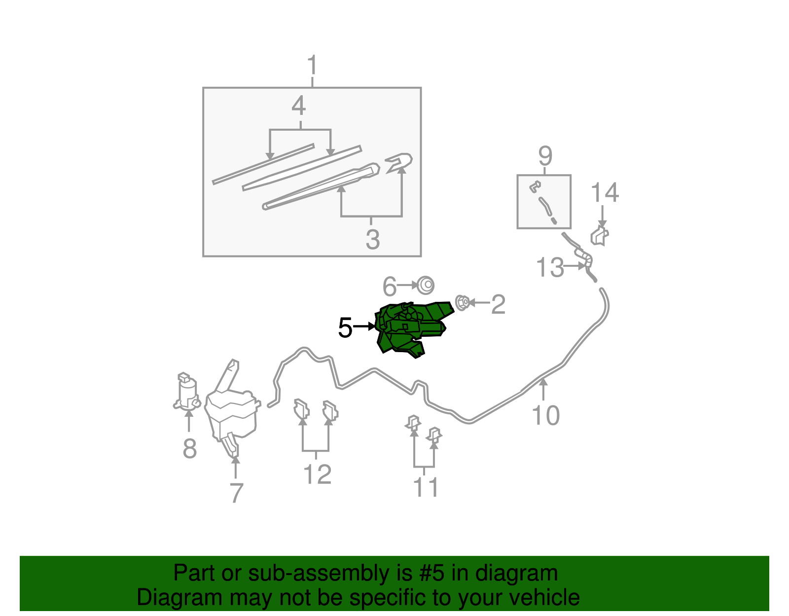 2007-2012 Nissan Versa Rear Motor 28710-EL000 | Bill Kay Nissan Parts