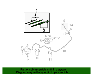 2007-2012 Nissan Versa Wiper Arm Assembly 28780-EL000 | OEM Parts Online