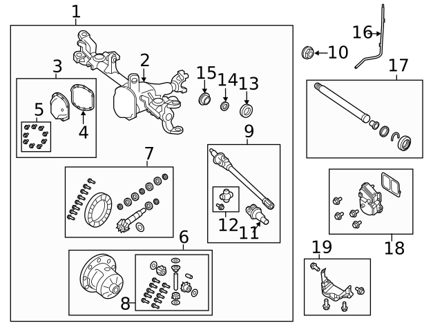 2020-2021 Jeep Gladiator Axle Assembly 68376925AF | TascaParts.com