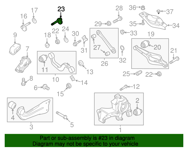 WHT-000-228 - Lower Control Arm Adjust Bolt 2006-2023 Audi | Audi OEM Parts
