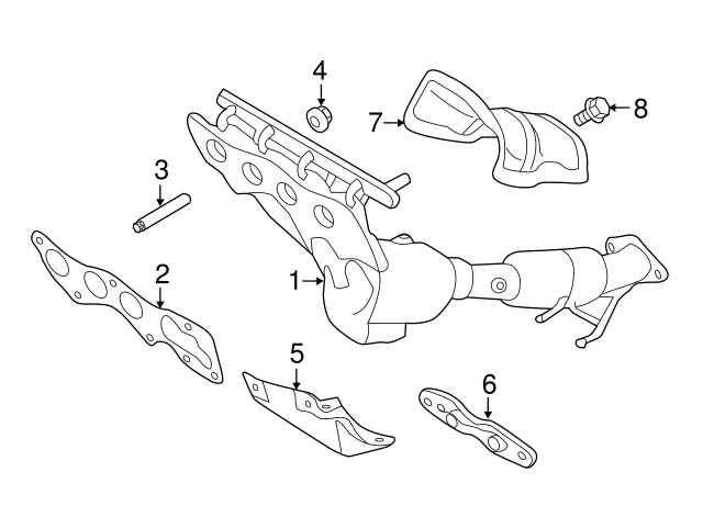 2013-2018 Ford C-Max Exhaust Manifold HM5Z-5G232-C | TascaParts.com