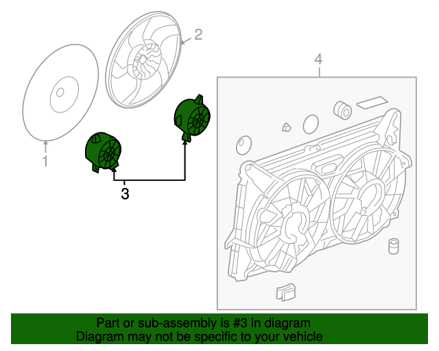 2007-2014 GM Engine Cooling Fan Motor 15780795 | Auto Parts Express
