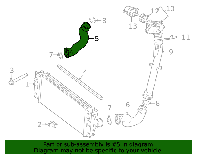 9075282200 - Inter-Cooler Hose 2019-2022 Mercedes-Benz | Mercedes-Benz ...