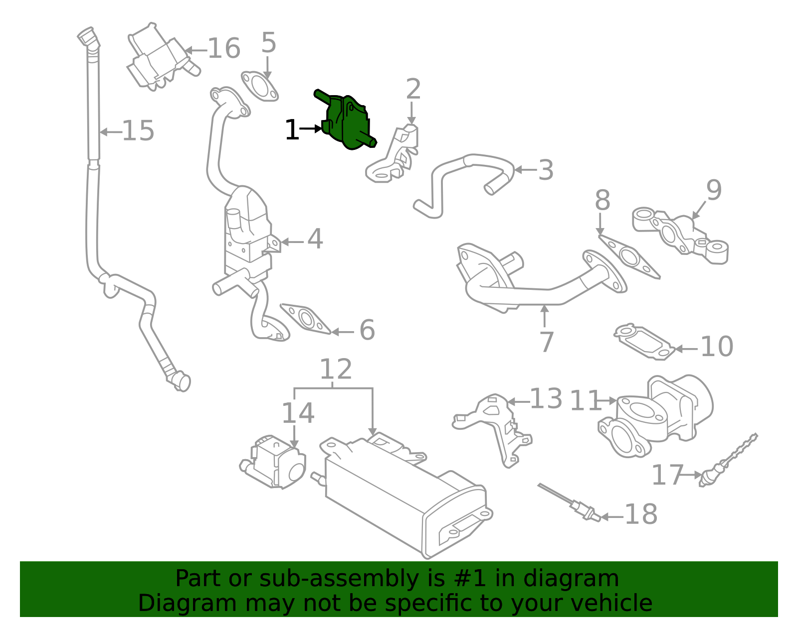 2018-2025 Subaru Vapor Canister Purge Solenoid 16131AA080 | Subaru ...