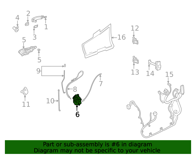 2020-2022 GM Front Driver Side Door Latch 13540564 | GMPartsDirect.com