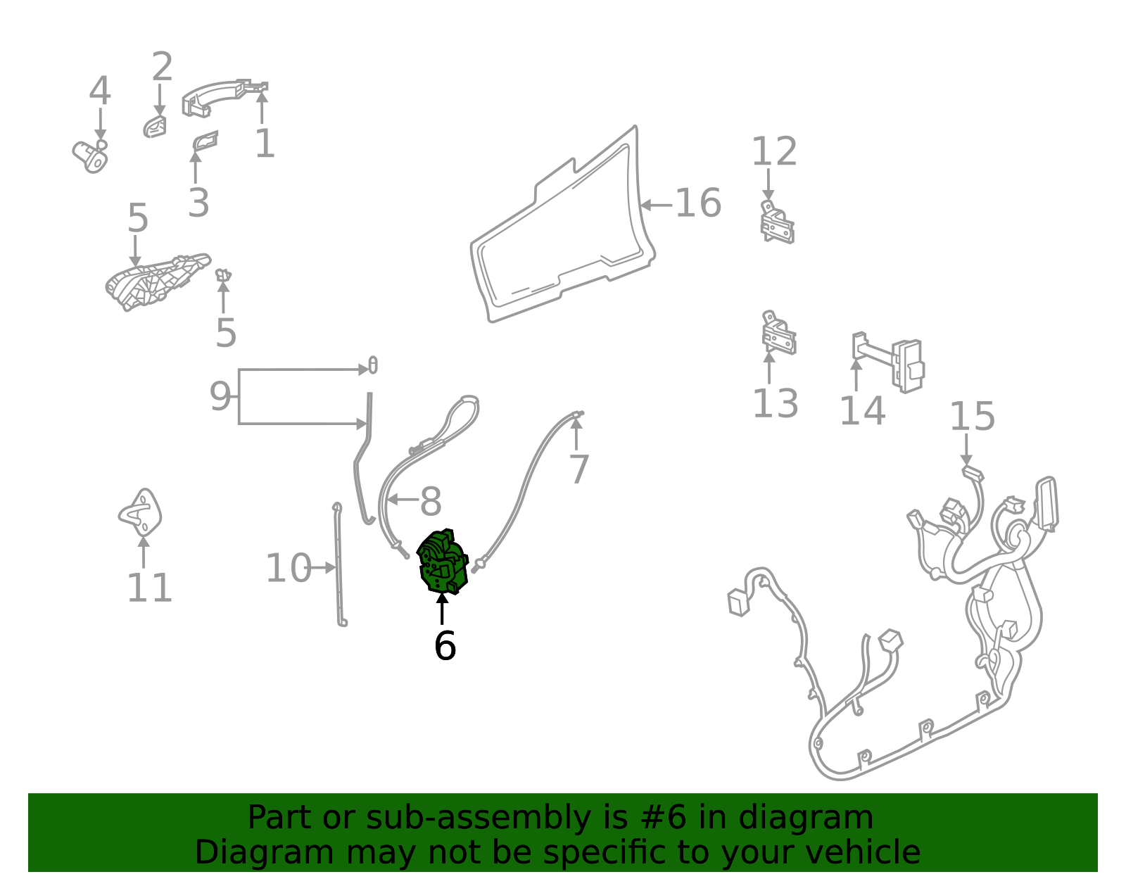 2021-2025 GM Door Lock Actuator Motor 13560689 | TascaParts.com