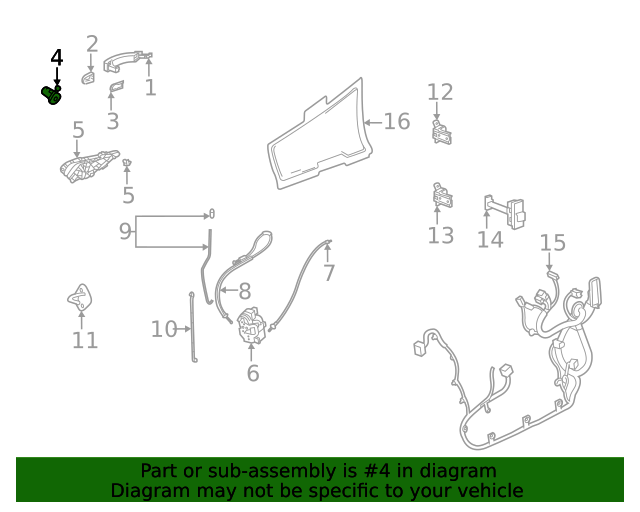 2019-2024 GM Lock Cylinder 13516555 GM | GMPartsDirect.com