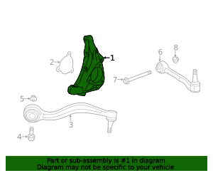 2022-2023 Cadillac CT4 F (S)Knuckle 84712198 | GMPartsDirect.com